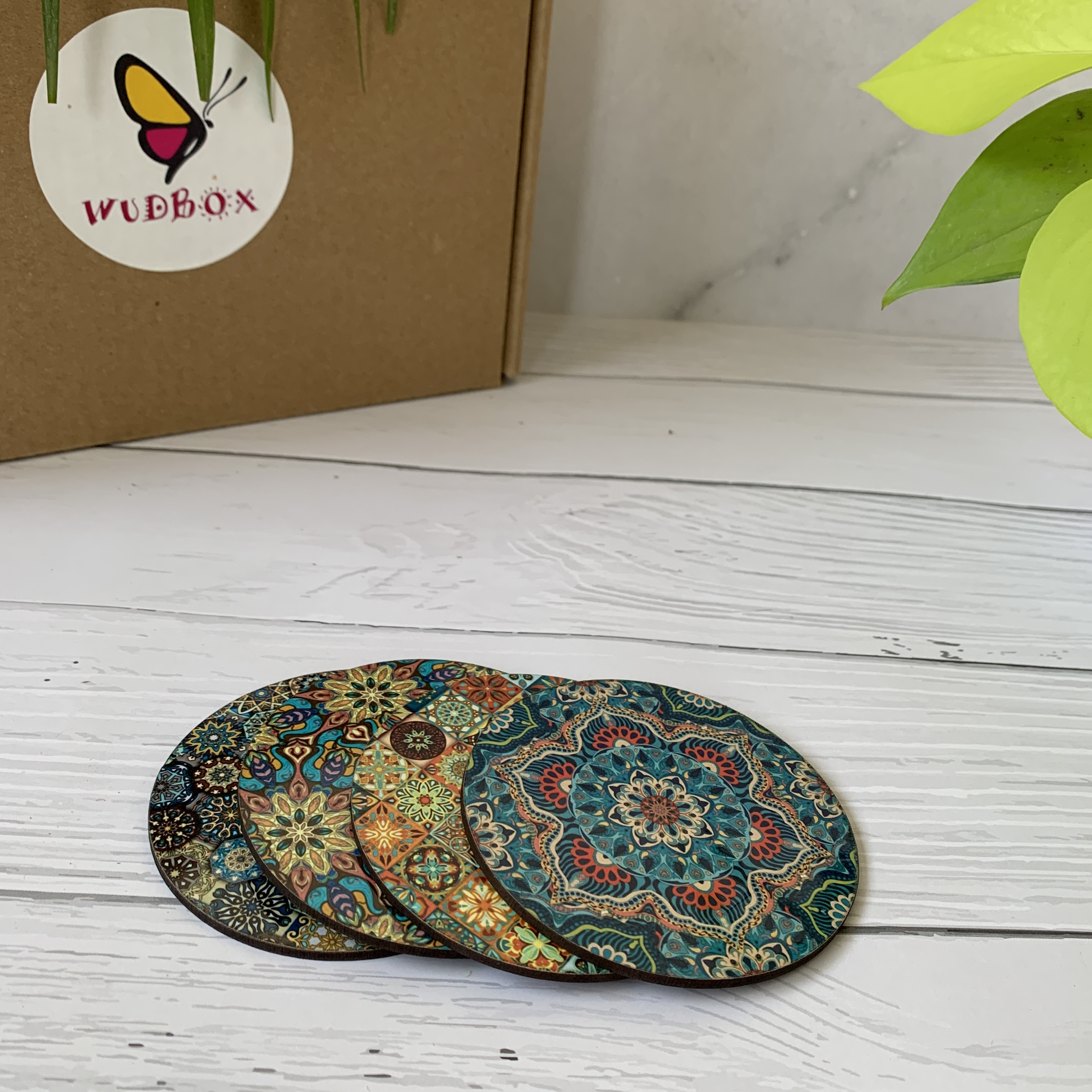 Buy MDF Tea Coaster Set Online - Gift Indeed