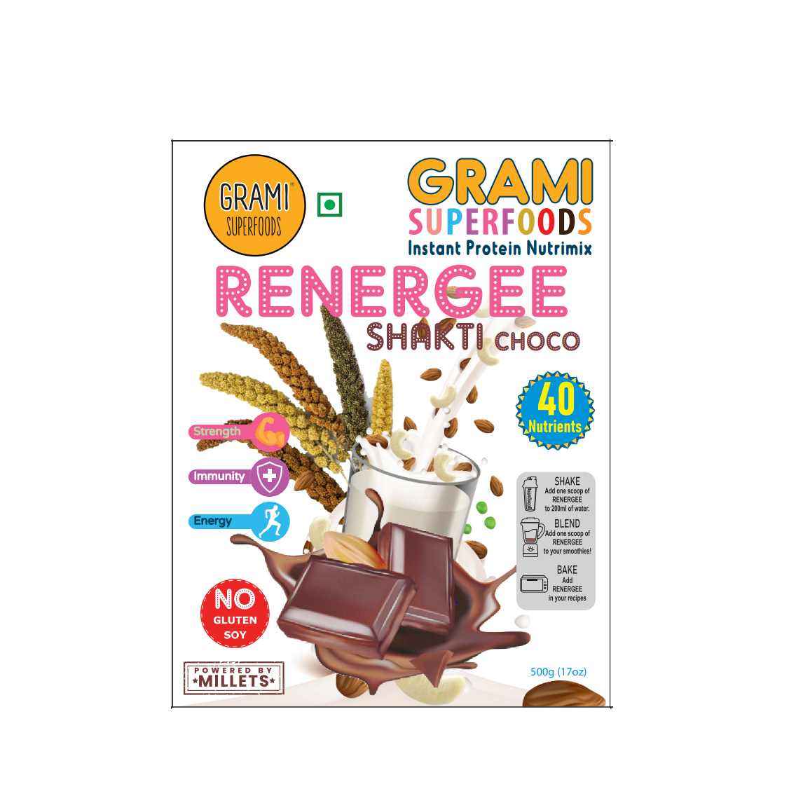 Buy Renergee instant choco Nutrimix -500G Online - Gift Indeed