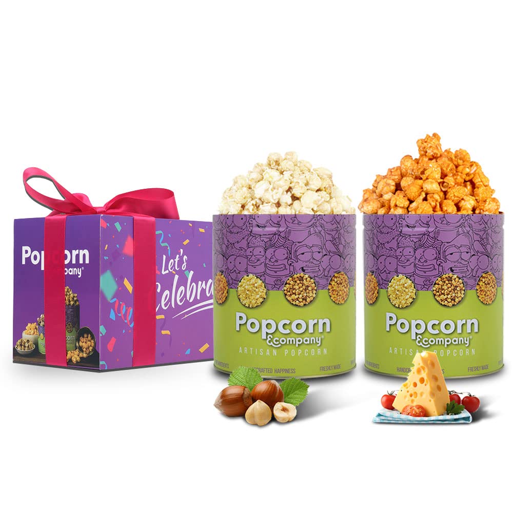 Buy Popcorn & Company Festive Gift Combo Pack of 2 Tins (Hazelnut ...
