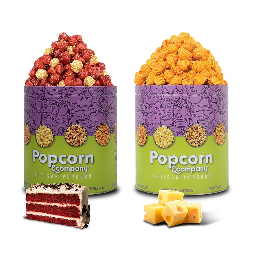 Buy Popcorn & Company Festive Gift Combo Pack of 2 Tins (Red Velvet ...